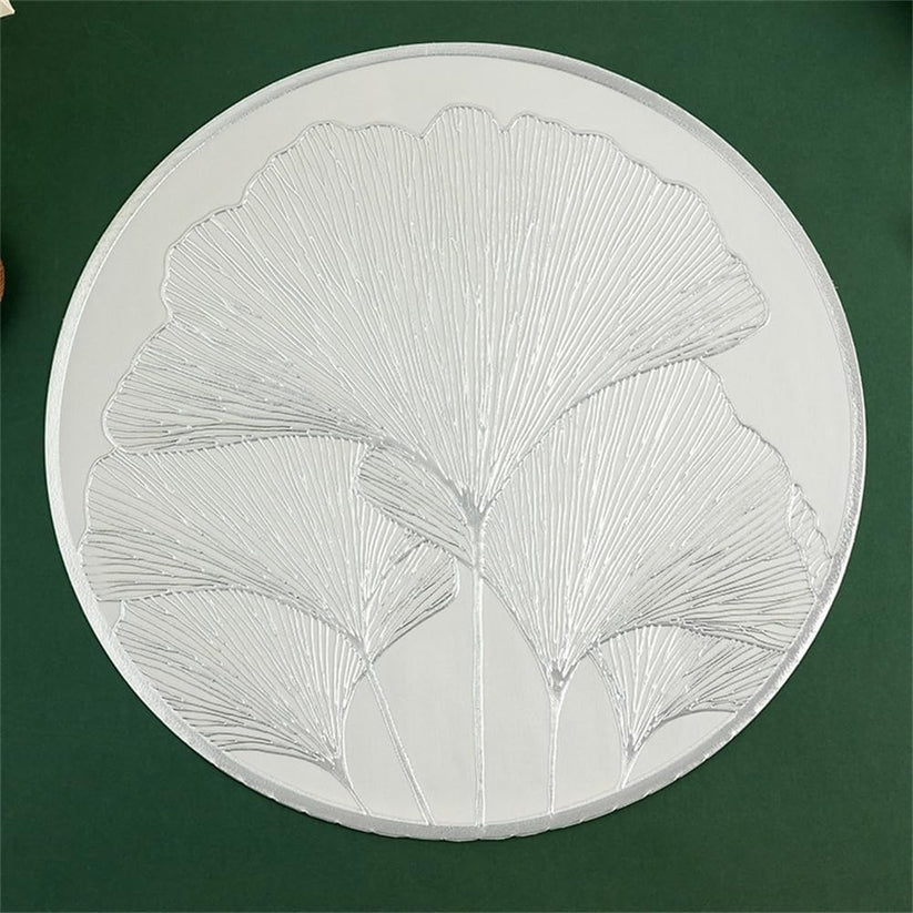 Leaf Pvc Waterproof Round Insulated Table Mat Set of 6 – Loomsmith