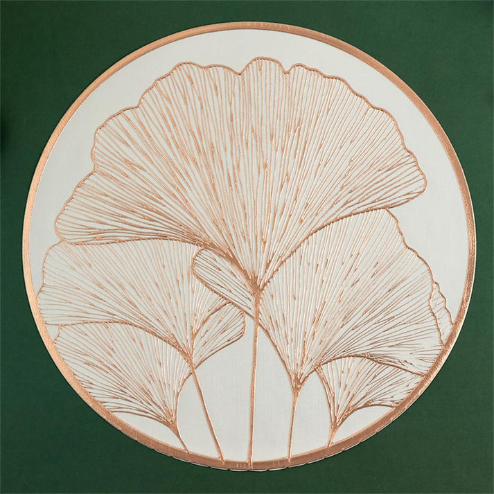 Leaf Pvc Waterproof Round Insulated Table Mat Set of 6 – Loomsmith