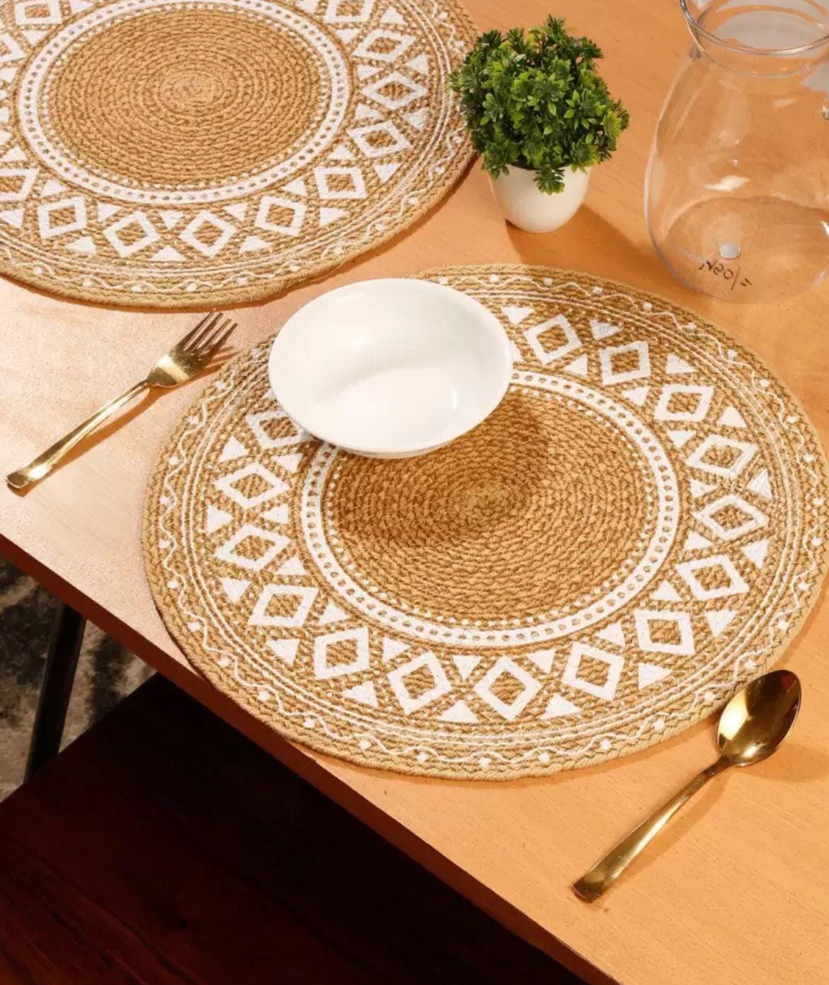 Printed and Braided Cotton Table Mat Design Images – Loomsmith